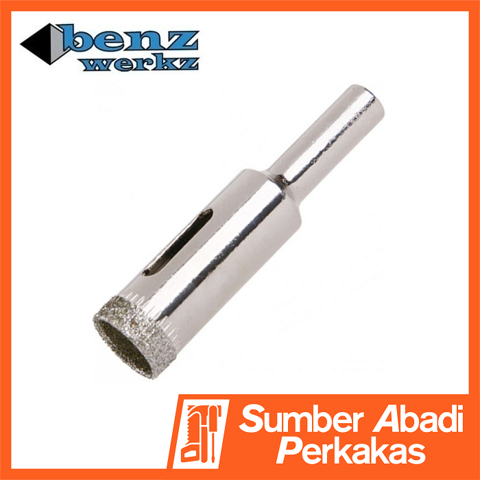 BENZ Diamond Hole Saw 12mm Cutter Mata Bor Intan Kaca Glass Granit ...