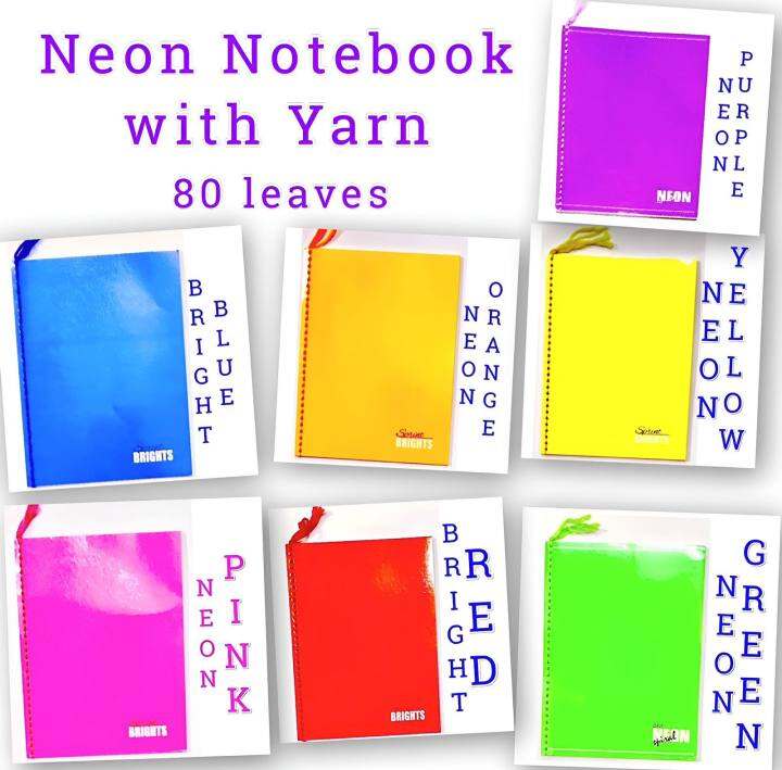 BRIGHT COLOR CODED YARN NOTEBOOK - 80 leaves (10 pcs) | Lazada PH