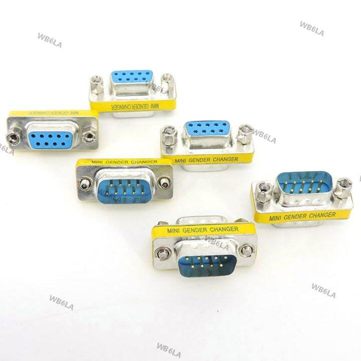 DB9 9pin male to Male Female converter MINI Gender Changer adapter RS232 Com D-Sub VGA plug ...