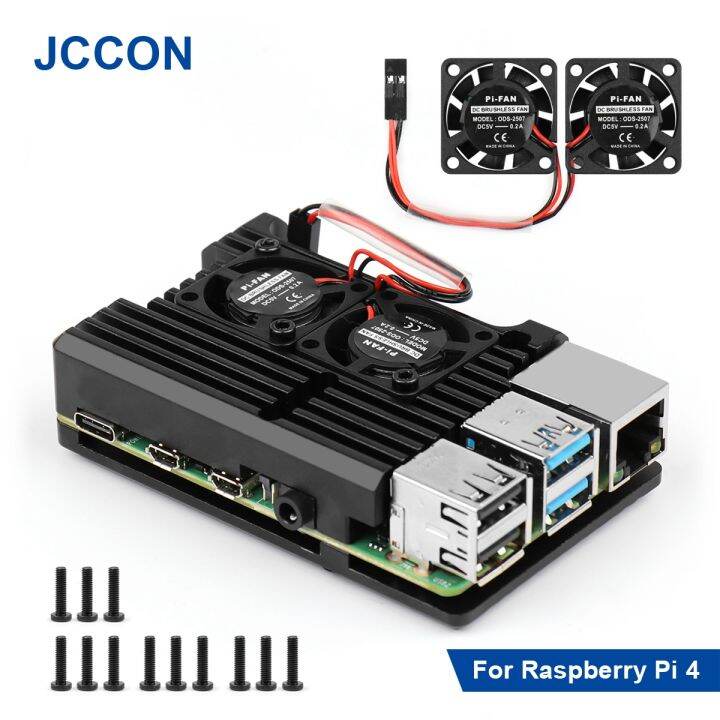 For Rpi4 Model Case Plastic Shell Abs Enclosure Box With Cooling Fan