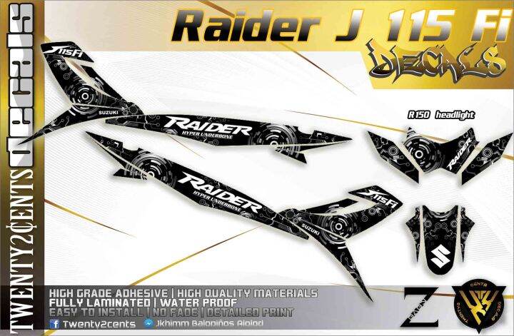 High-Quality Decals and Stickers for raider j 115 fi black silver ...