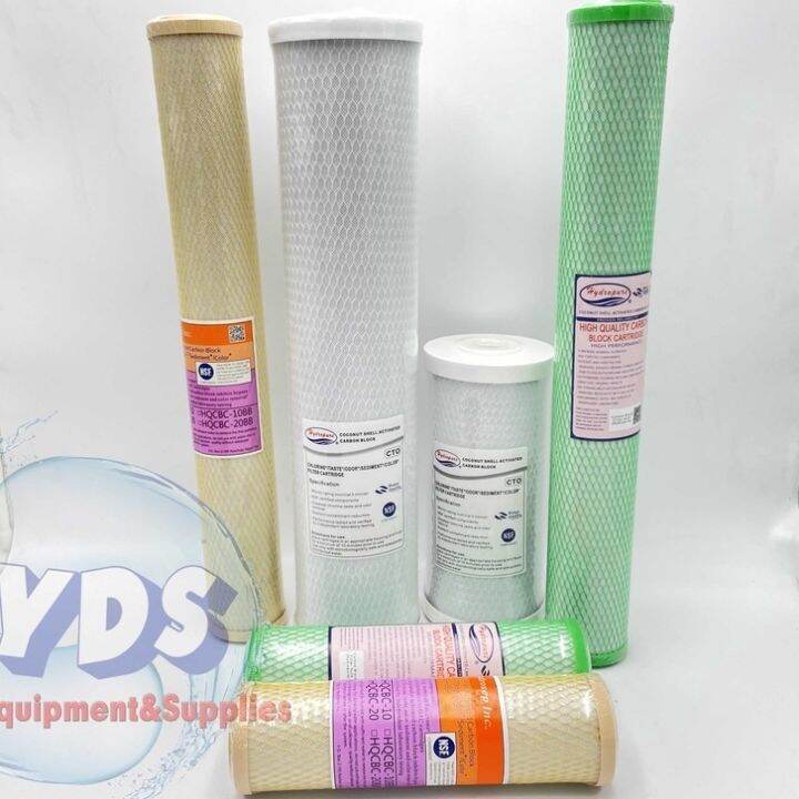 Hydrosep /Hydropure Carbon Block Filter CTO 10SL/20SL Green Yellow ...