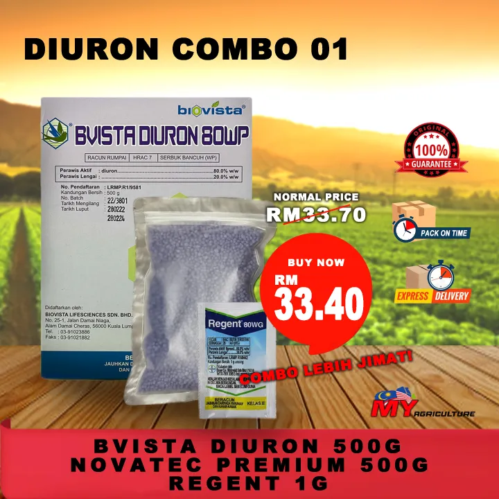 [DIURON COMBO 01] DIURON 80WP 500G | NOVATEC PREMIUM 500G | REGENT 80WG ...