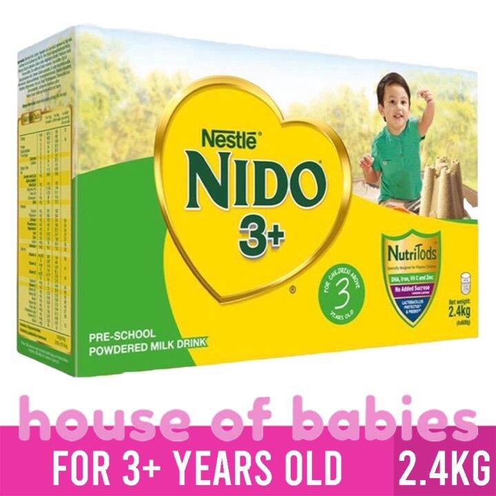 NIDO 3+ 2.4kg Powdered Milk Drink For Pre-Schoolers Above 3 Years Old ...