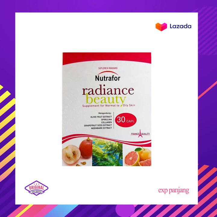 Nutrafor Radiance beauty isi 3 lembar (box) | Lazada Indonesia