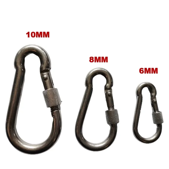 Stainless 304 & Galvanized Snap Hook with Lock 6MM 8MM 10MM | Lazada PH