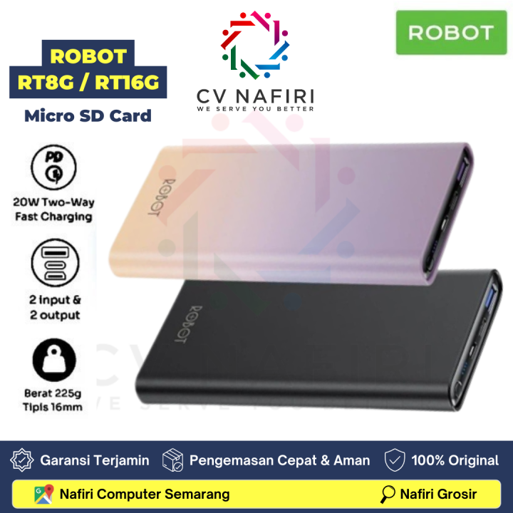 ROBOT RT11 10000mAh POWERBANK 20W PD FAST CHARGING | Lazada Indonesia