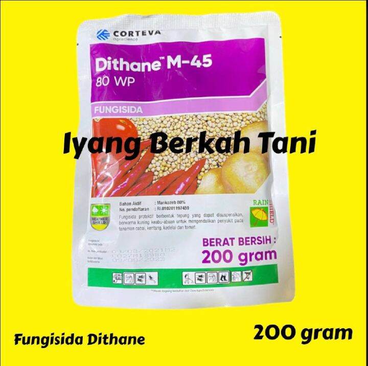 DITHANE M-45 80 WP 200 GRAM KEMASAN PABRIK FUNGISIDA OBAT JAMUR ...