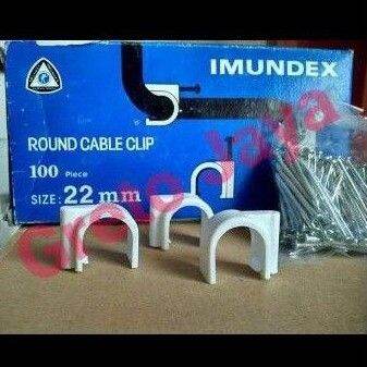 ( 22mm ) Klem Imundex Kabel Clip Listrik Klip No Nomer 22 mm Round ...