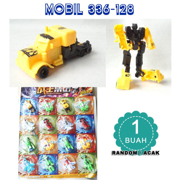 Mainan anak MOBIL TRANSFORMASI 336-128 SATUAN - acak - Mobil Robot 336 ...