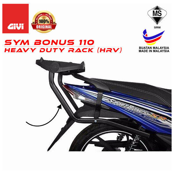 GIVI HEAVY DUTY RACK HRV SYM EBONUS 110 MONORACK J MOTORCYCLE RACK E-BONUS 110 | Lazada