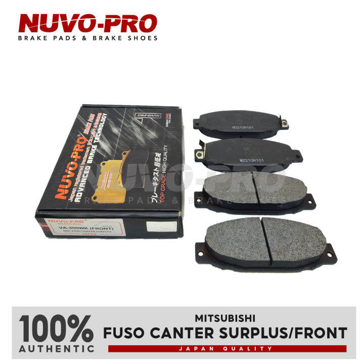 Nuvo-Pro Brake Pad Front for Mitsubishi Fuso Canter Surplus VA-300WK ...