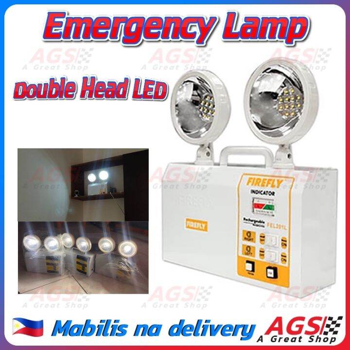 Quick Response Rechargeable LED Twin Head Lamp Emergency Lamp Light ...