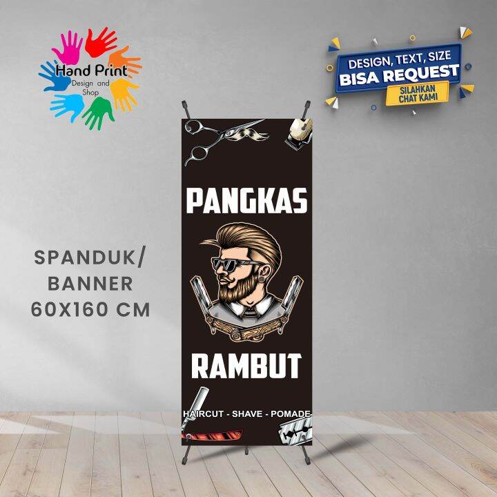 Spanduk Banner Barbershop Pangkas Rambut Cukur Rambut Haircut Shave ...