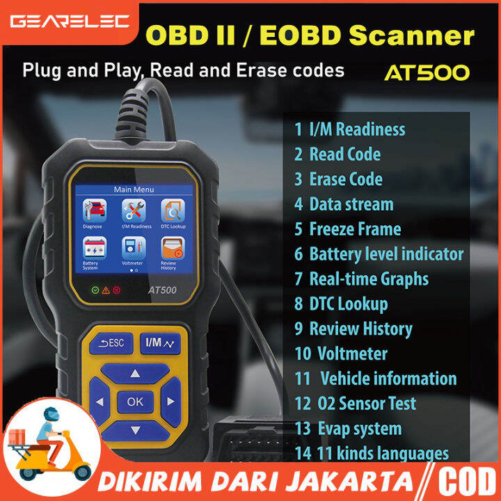 [Stok Lokal] OBD 2 II Scanner Layar Warna 2,4 inci Otomotif OBD2 Alat ...