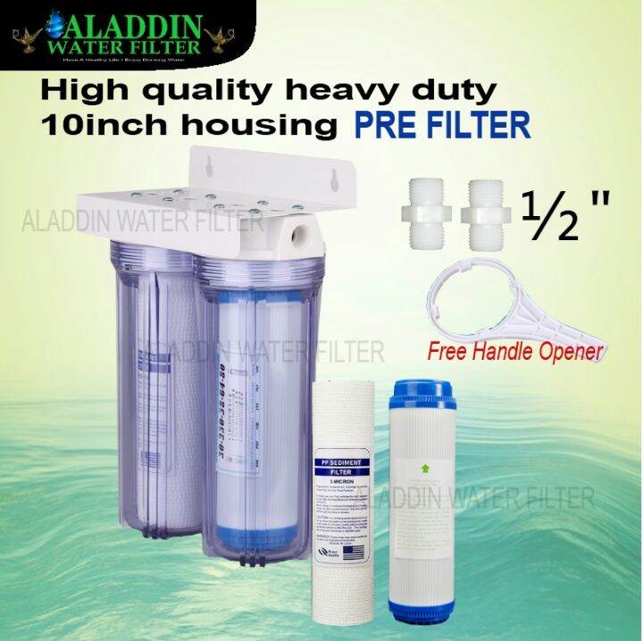 10" heavy duty Housing Double Stage with Filter /PP, UDF Filter /Water ...