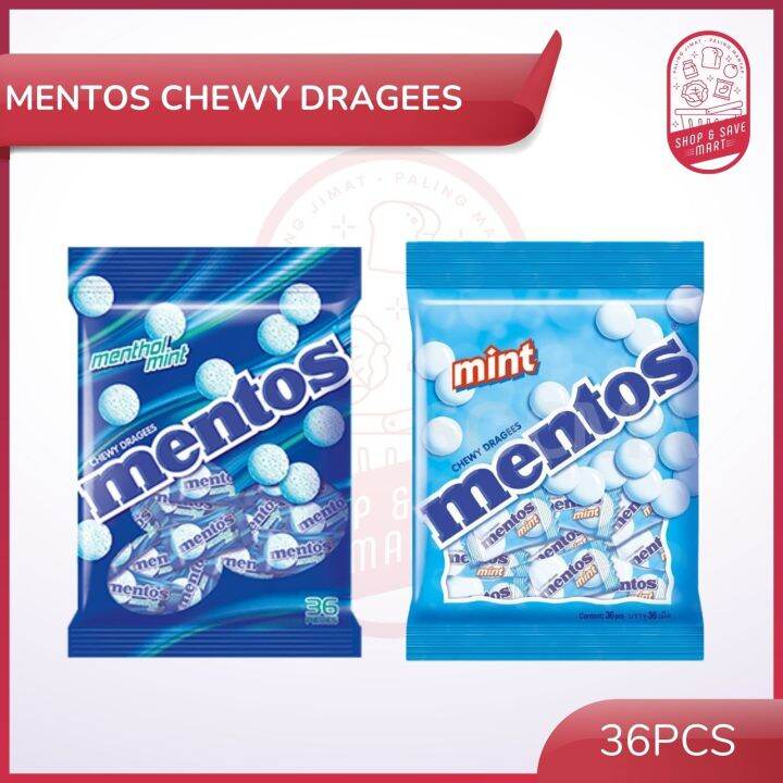 Mentos Candy Pouch Bag - 36pcs (Flavor: Mint / Menthol Mint) | Lazada