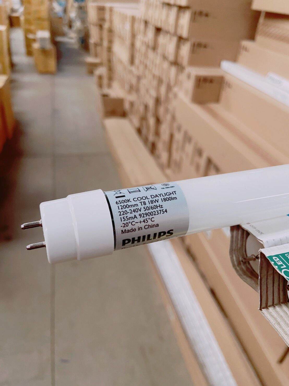 หลอดนีออน PHILIPS LED TUBE T8 18W Daylight Double-Ended ยาว 120 cm (แบบยกลัง 20 หลอด) | Lazada.co.th