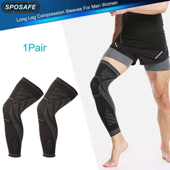 1Pair Leg Compression Sleeve, Knee Stabilizer Brace for Basketball ...