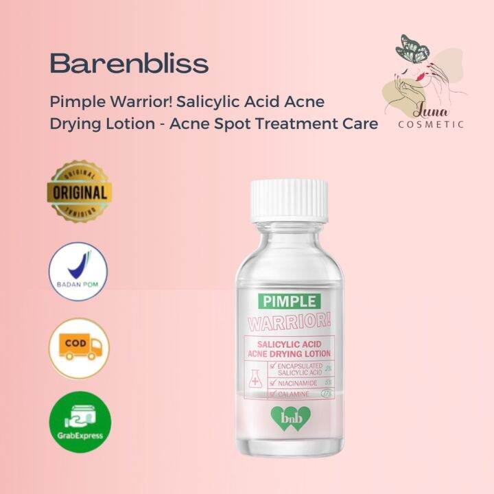 BNB barenbliss Pimple Warrior! Salicylic Acid Acne Drying Lotion - Acne ...