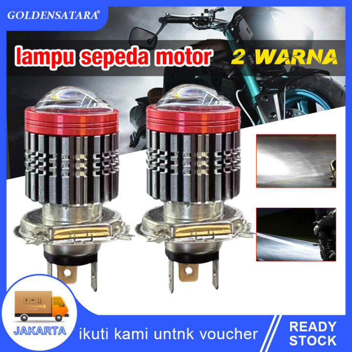 Lampu IBRIGHT Laser Kipas LED Utama Mobil R1-H4 Motor Laser Gun D2 Lasergun H4 Projector Premium ...