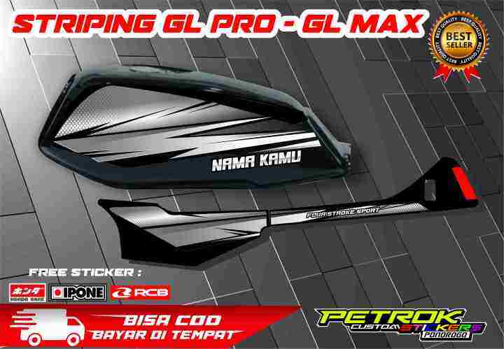 STRIPING VARIASI GL PRO GL MAX CUSTOM NAMA - STRIPING GL HEREX | Lazada ...