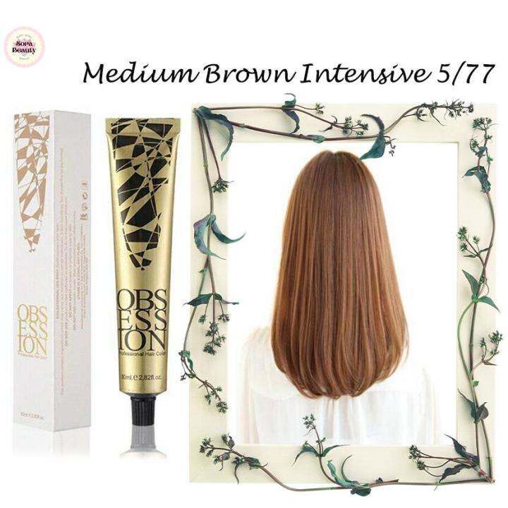 Obsession Hair Dye Color Set Medium Brown Intensive 5/77 | Lazada PH
