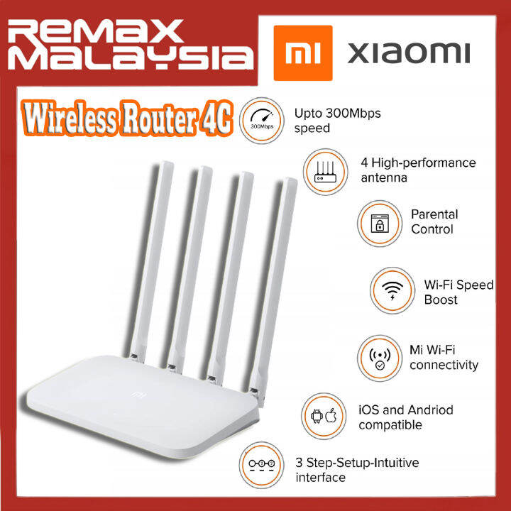 [ready Stock] Xiaomi Router 4c Wifi Wireless 2 4ghz 300mbps 4