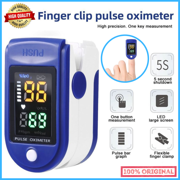 Pulse Oximeter Fingertip Monitor Oxygen Saturation Accurate Portable ...