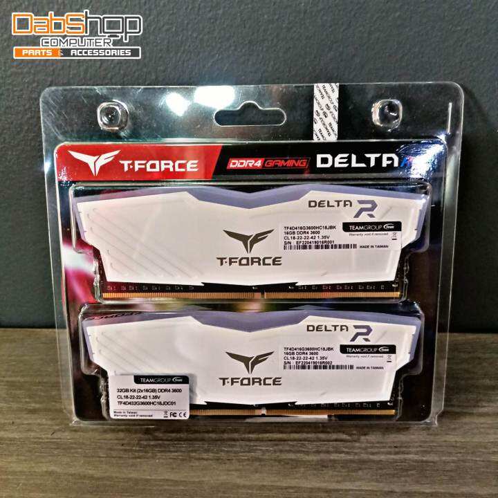 TFORCE DELTA R 32Gb 3600Mhz (16Gb x 2) RGB WHITE | Lazada PH