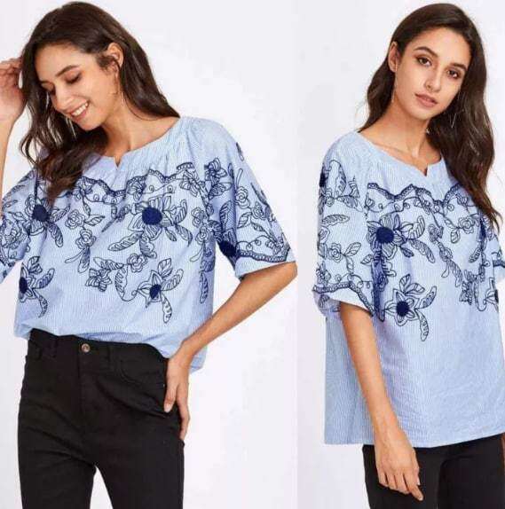 VALENTINA PH Embroidered Blouse | Lazada PH