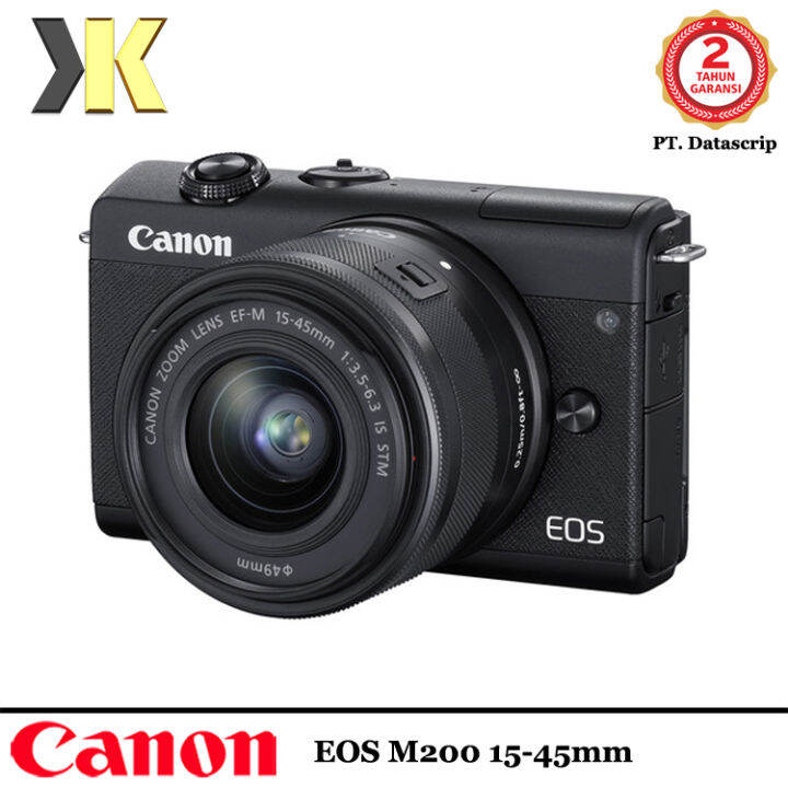 Canon EOS M200 Kit 15-45mm IS STM Garansi Resmi | Lazada Indonesia
