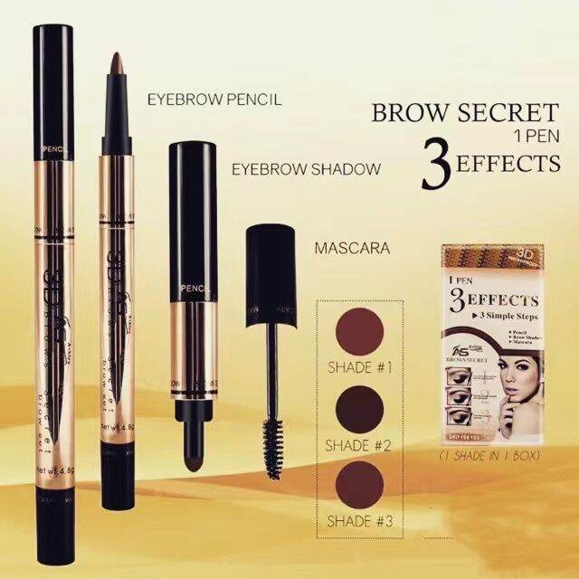Ashley Shine Brow Secret 3in1 3D waterproof Pen | Lazada PH
