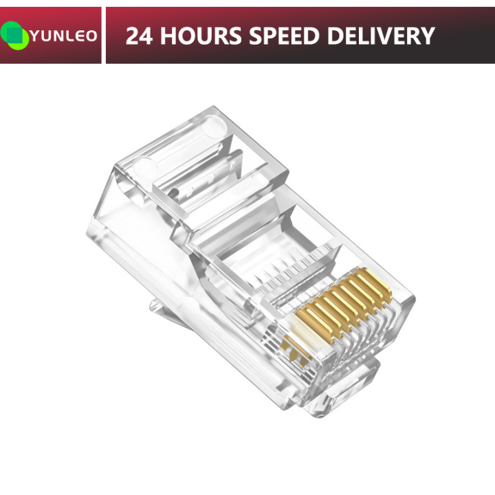RJ45 Connector for CAT6 Network 8P8C modular Ethernet cable header plug ...