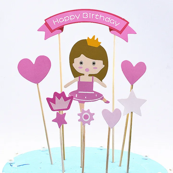 Little Girl Cute Cartoon Cake Decoration Topper Cake Topper Happy ...
