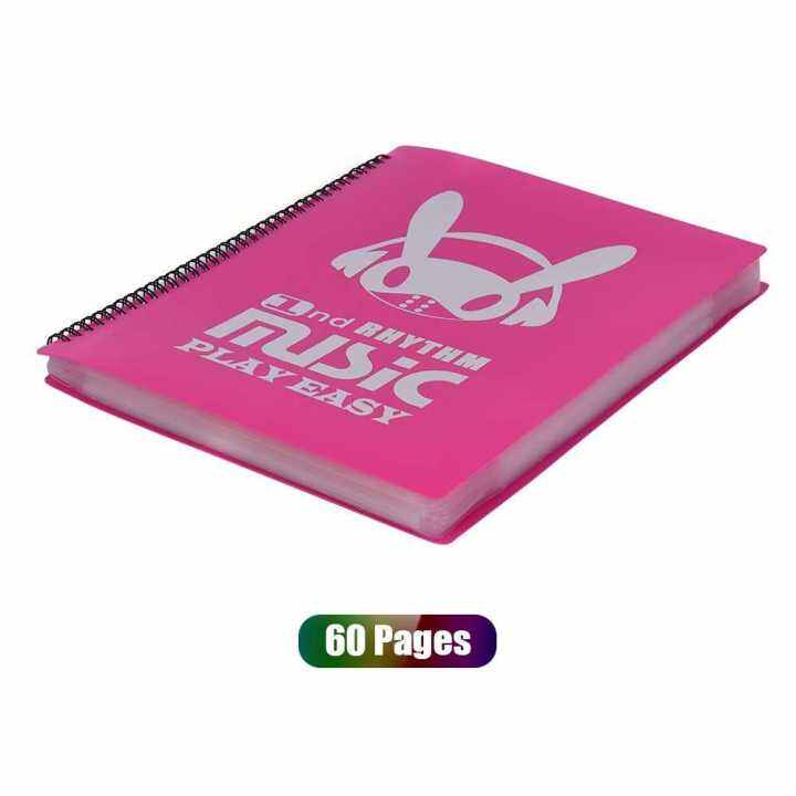 A4 Sized Spiral-Bound Music Folder for Sheet Music Writable Band ...