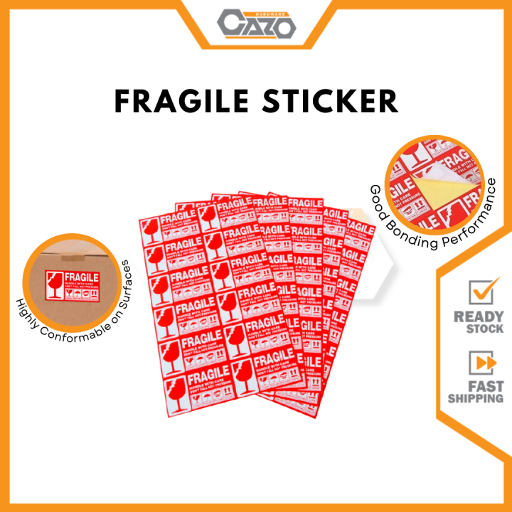 Cazo Hardware Fragile Sticker Fragile Label Warning Label Sticker Mudah ...