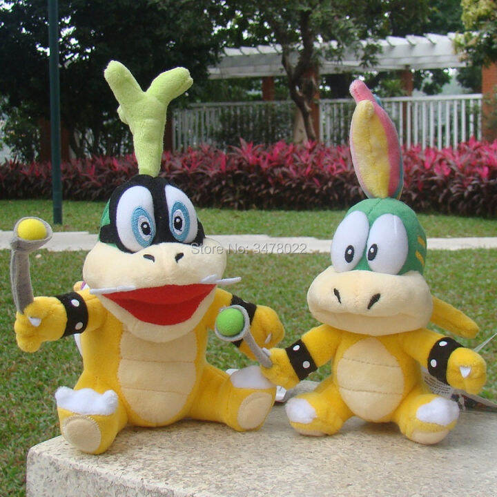 Twins Bowser Koopalings Iggy & Lemmy Koopa Super Bros Plush Toys Son Stuffed Animal Doll Baby ...