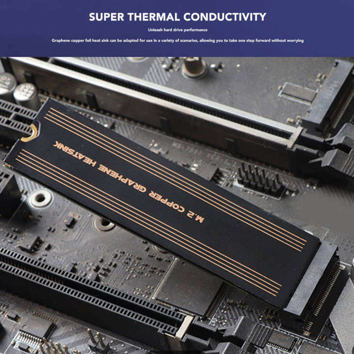M.2 SSD Graphene ฮีทซิงค์การนำความร้อนที่แม่นยำ Rapid Cooling NVMe ...