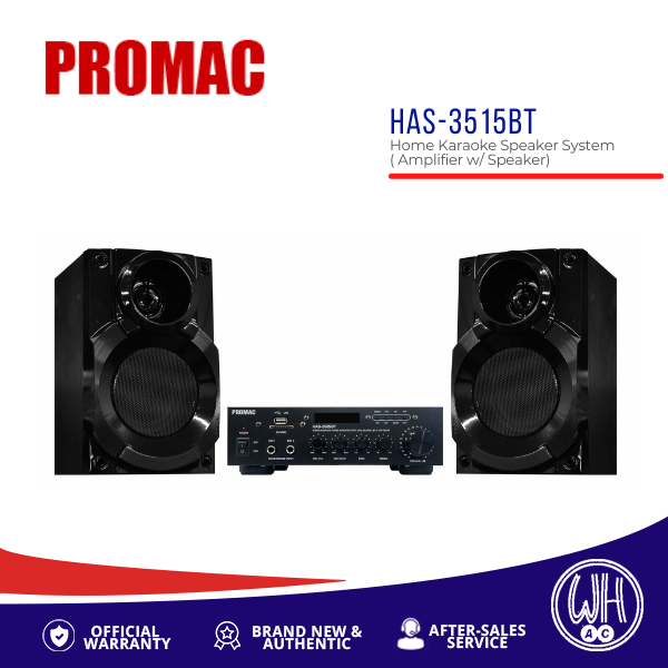Promac Home Karaoke Speaker System (Amplifier with Speaker) HAS-3515BT | Lazada PH