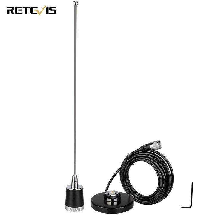 Retevis MR200 NMO Car Antenna Dual Band VHF UHF 144/430MHz Magnetic ...