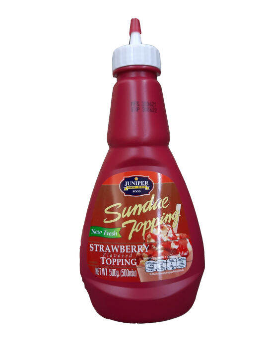Juniper Sundae Topping ไซรัปท็อปปิ้ง รสสตรอเบอรี่ Strawberry Topping ...