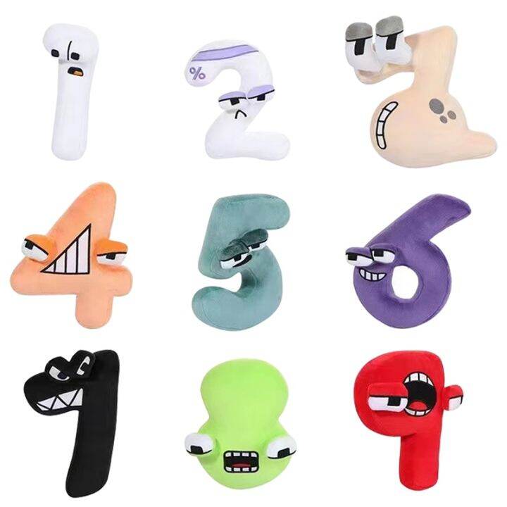 Alphabet Lore Plush Toys 0-9 Number Animal Plushie Education ...