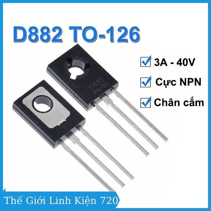 D882, linh kiện điện tử Transistor D882 TRANS NPN 3A 40V chân cắm TO-126 | Lazada.vn
