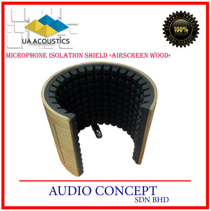 UA Acoustic Microphone Isolation Shield «Airscreen Wood» | Lazada