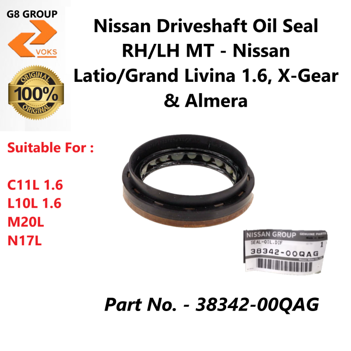 Nissan Driveshaft Oil Seal RH/LH MT - Nissan Latio/Grand Livina 1.6, X ...