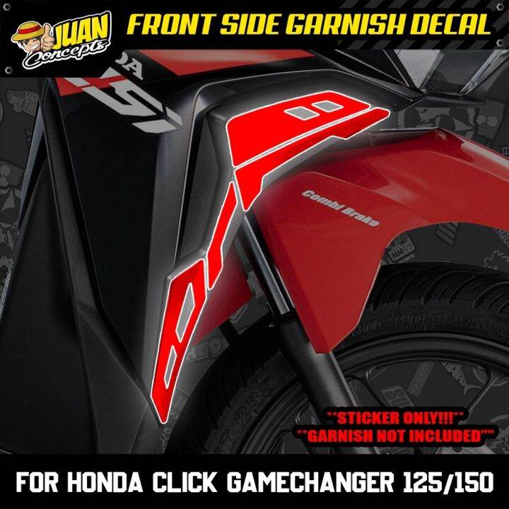 Honda Click Gamechanger Front Side Garnish Decal STICKER ONLY | Lazada PH