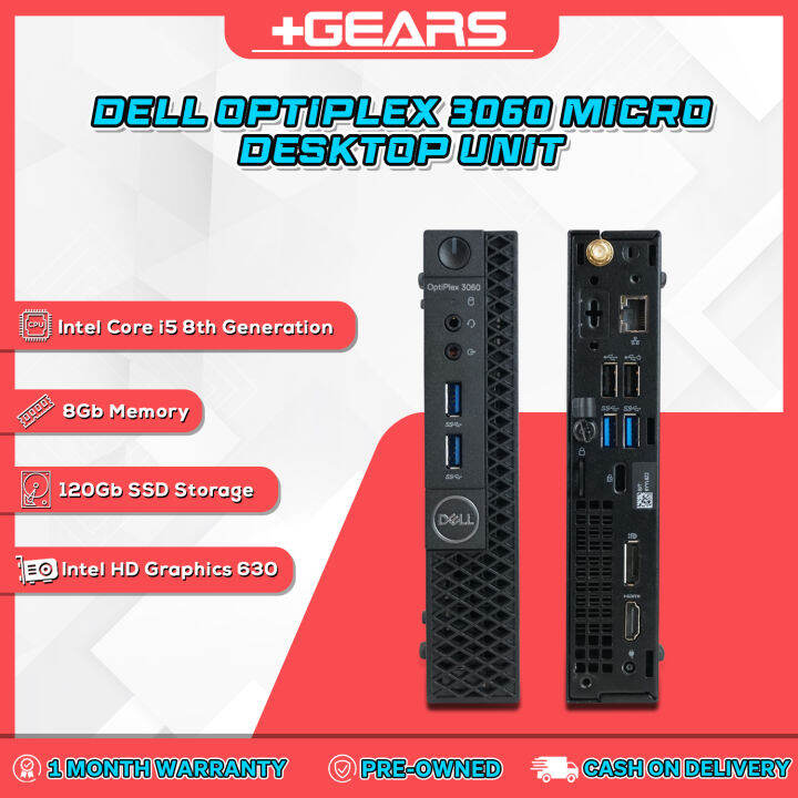 Dell Optiplex 3060 Micro Mini Desktop Unit | Intel Core i5-8th Gen, 8GB ...