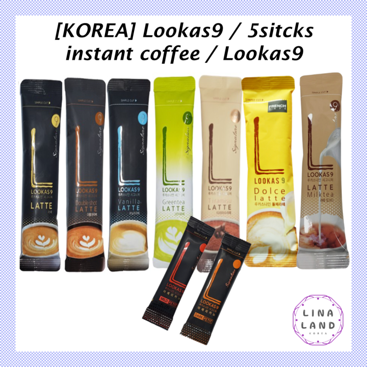 [KOREA] Lookas 9 5 sitcks /Maxim Kanu instant stick coffee / Latte ...