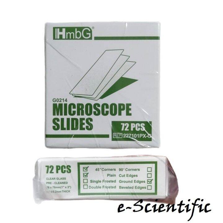 Microscope Slide, Plain, PREMIUM, HmbG (72pcs/box) | Lazada
